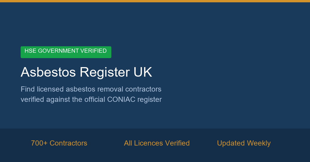 Licensed Asbestos Contractors UK | Asbestos Register UK